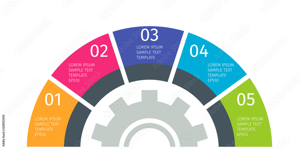 Modern colorful chart, graph. Template for diagram, presentation and ...