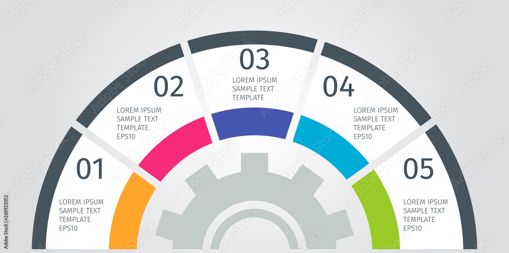 Modern colorful chart, graph. Template for diagram, presentation ...