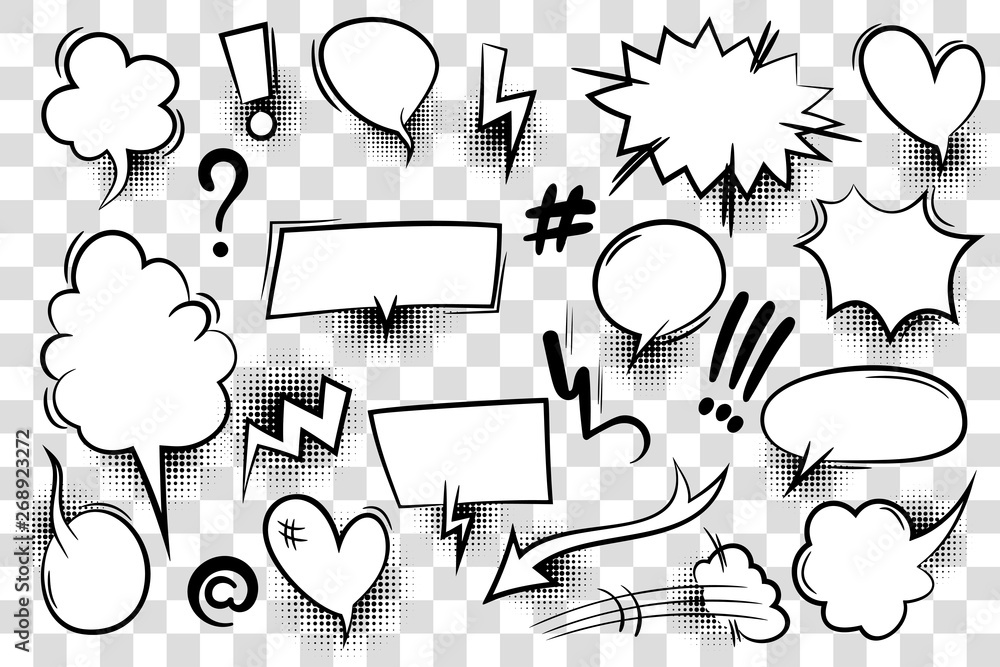 Comic book text speech bubble Stock Vector | Adobe Stock