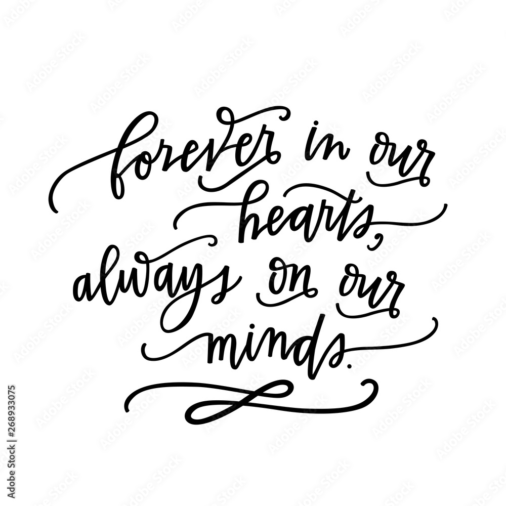 Forever in our hearts Stock Vector | Adobe Stock