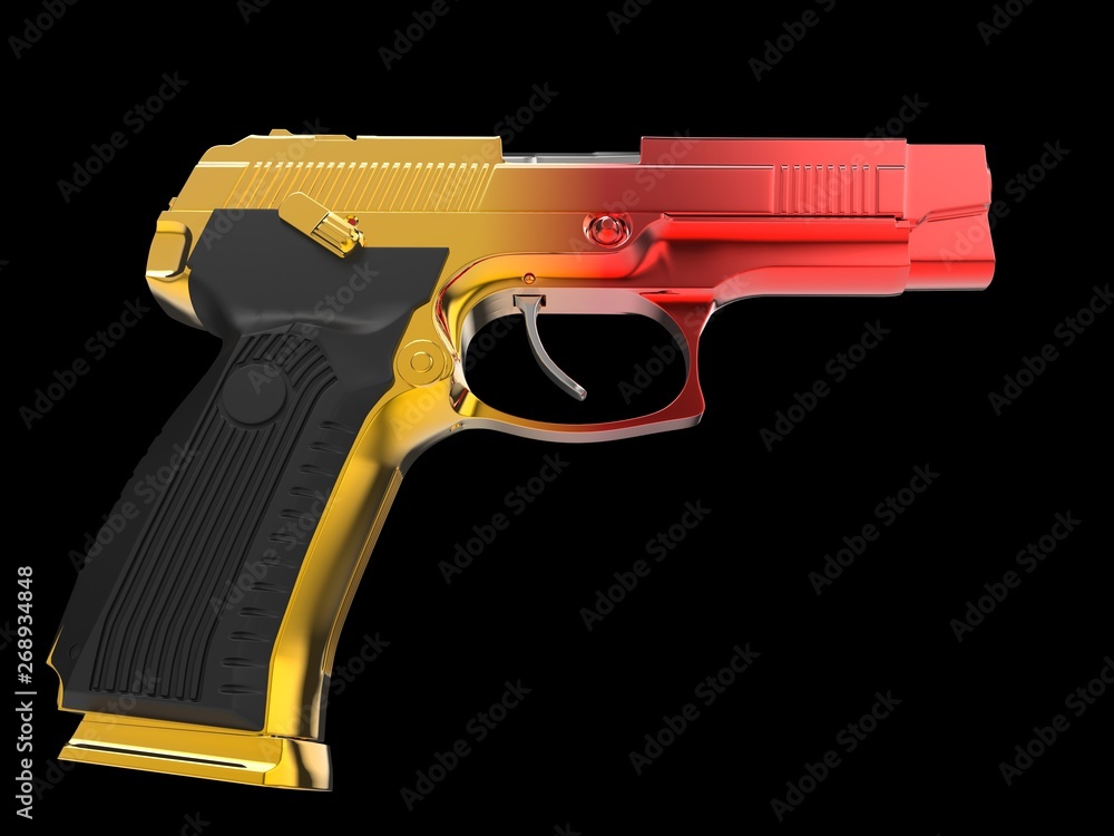 Tactical modern semi - automatic pistol - heat treated two color tone ...