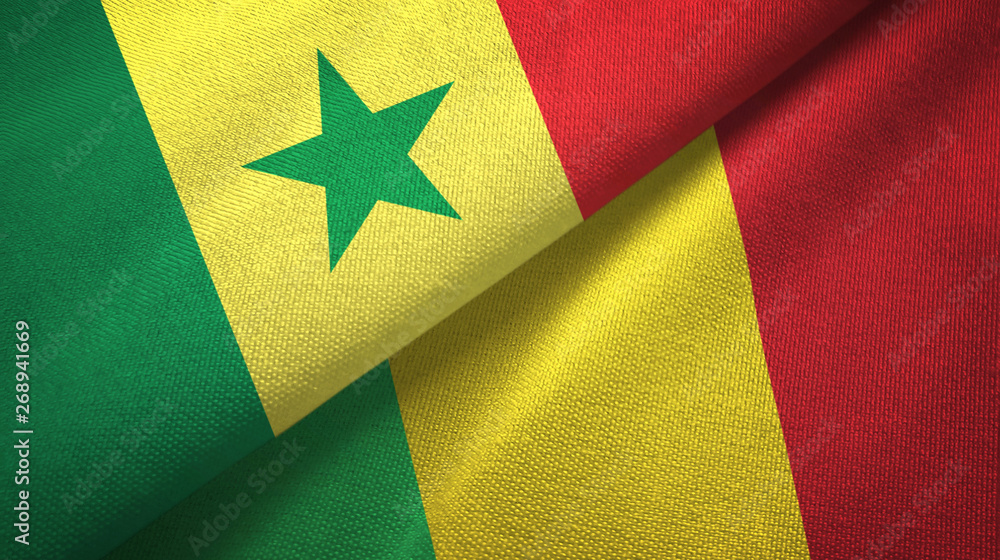Senegal and Mali two flags textile cloth, fabric texture Stock Illustration | Adobe Stock