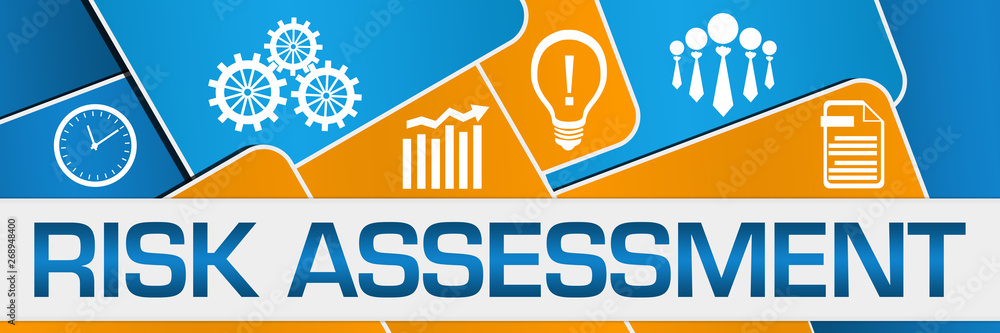 Risk Assessment Blue Orange Rounded Squares Texture Symbols Stock ...