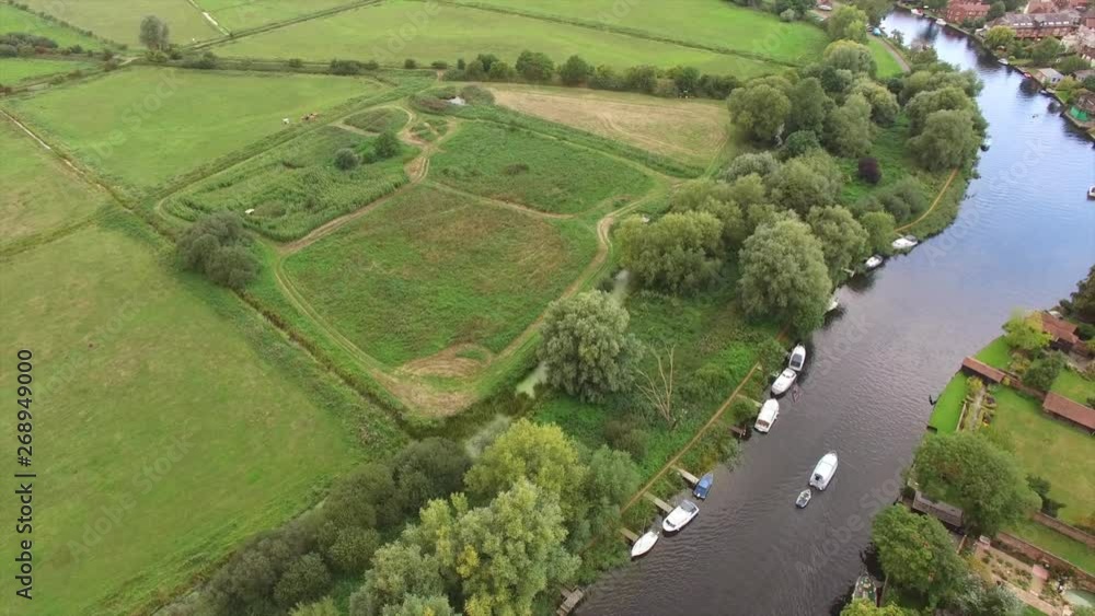 Aerial Video of Beccles and the broads in Norfolk Uk Stock ビデオ | Adobe ...