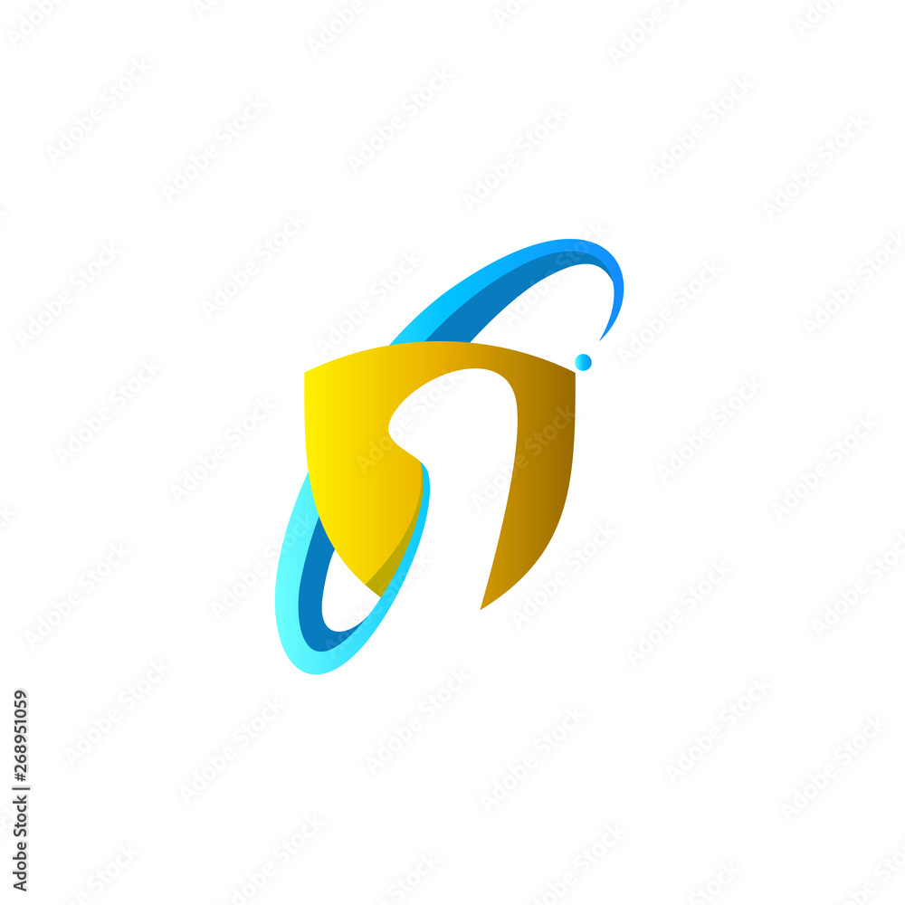 Vetor de logo number 1, Shield and number 1, security icon do Stock ...