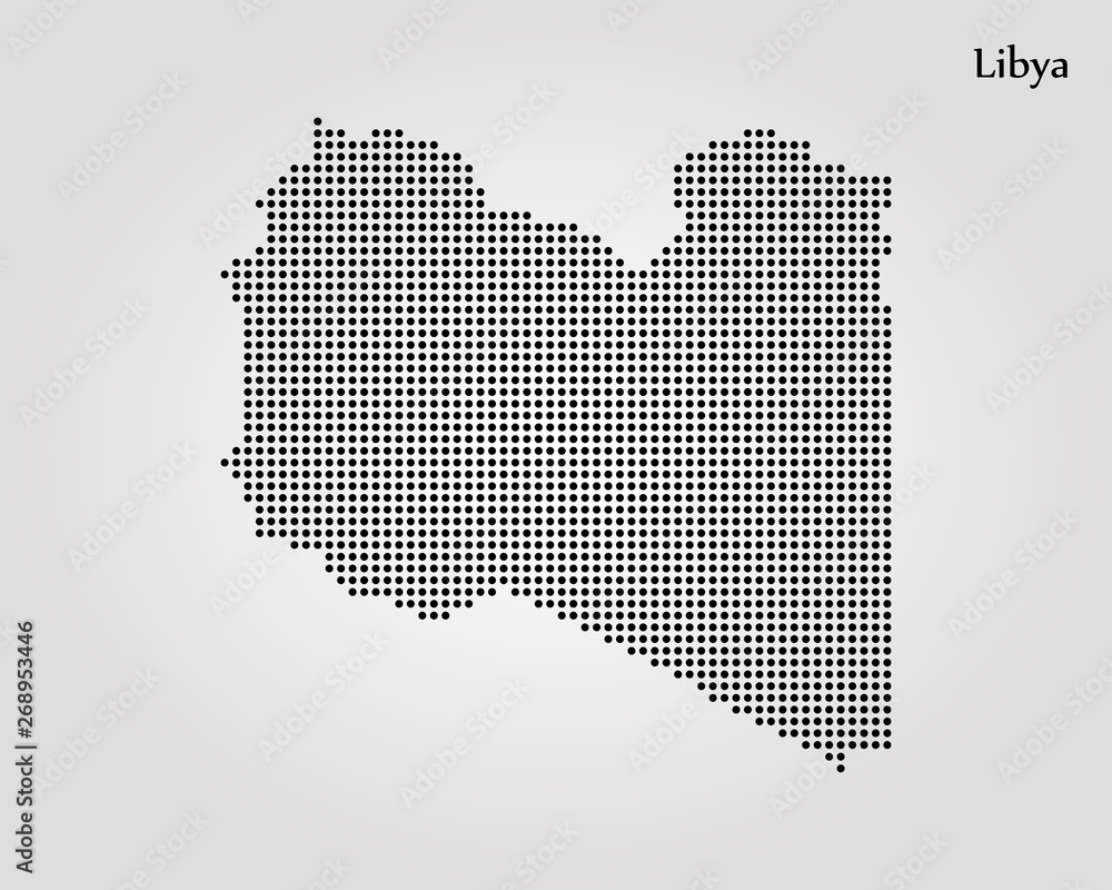 Poster Map of Libya. Vector illustration. World map – Wall Art | UkPosters
