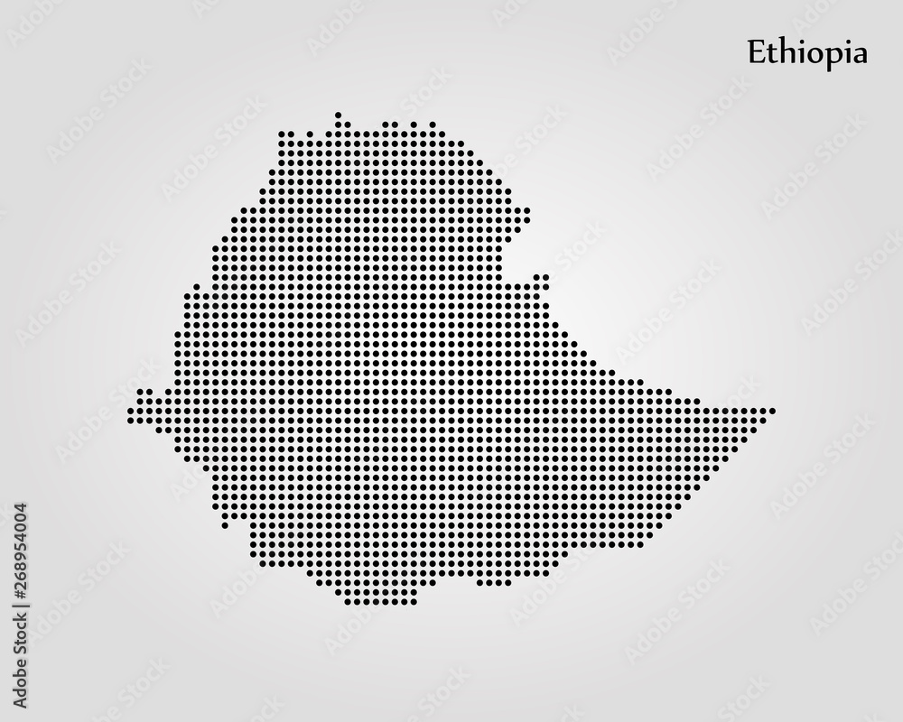 Map of Ethiopia. Vector illustration. World map Stock Vector | Adobe Stock