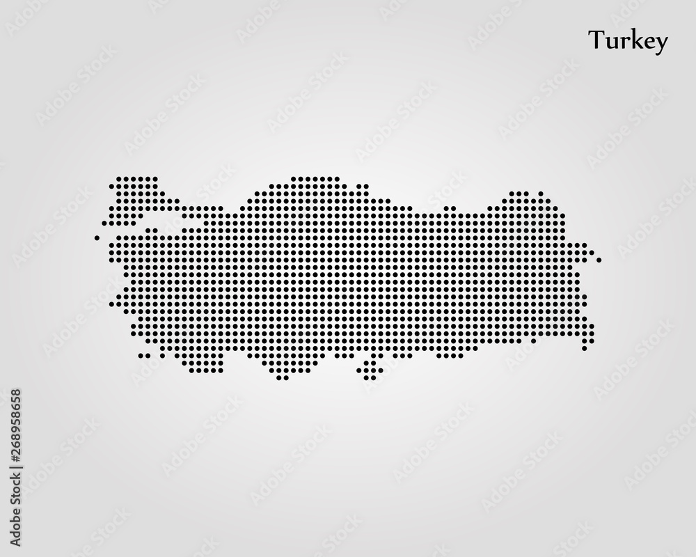 Map of Turkey. Vector illustration. World map Stock Vector | Adobe Stock