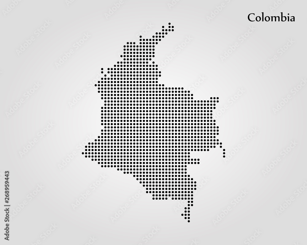 Map of Colombia. Vector illustration. World map Stock Vector | Adobe Stock