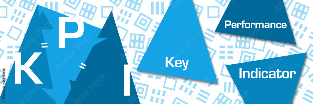 KPI - Key Performance Indicator Blue Triangle Horizontal Stock ...