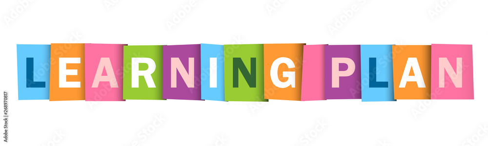 LEARNING PLAN. colorful vector typography banner Stock Vector | Adobe Stock
