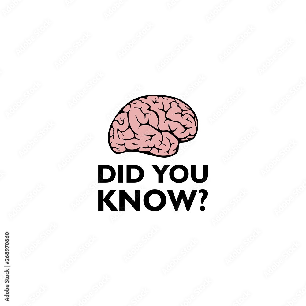 Did You Know with Brain logo Stock Illustration | Adobe Stock