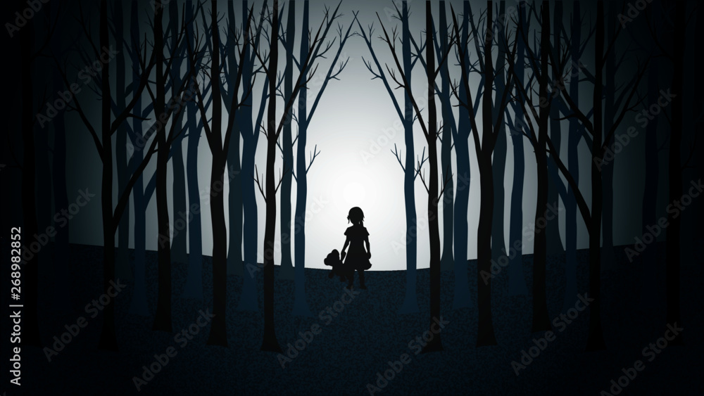 Lost Girl In Forest