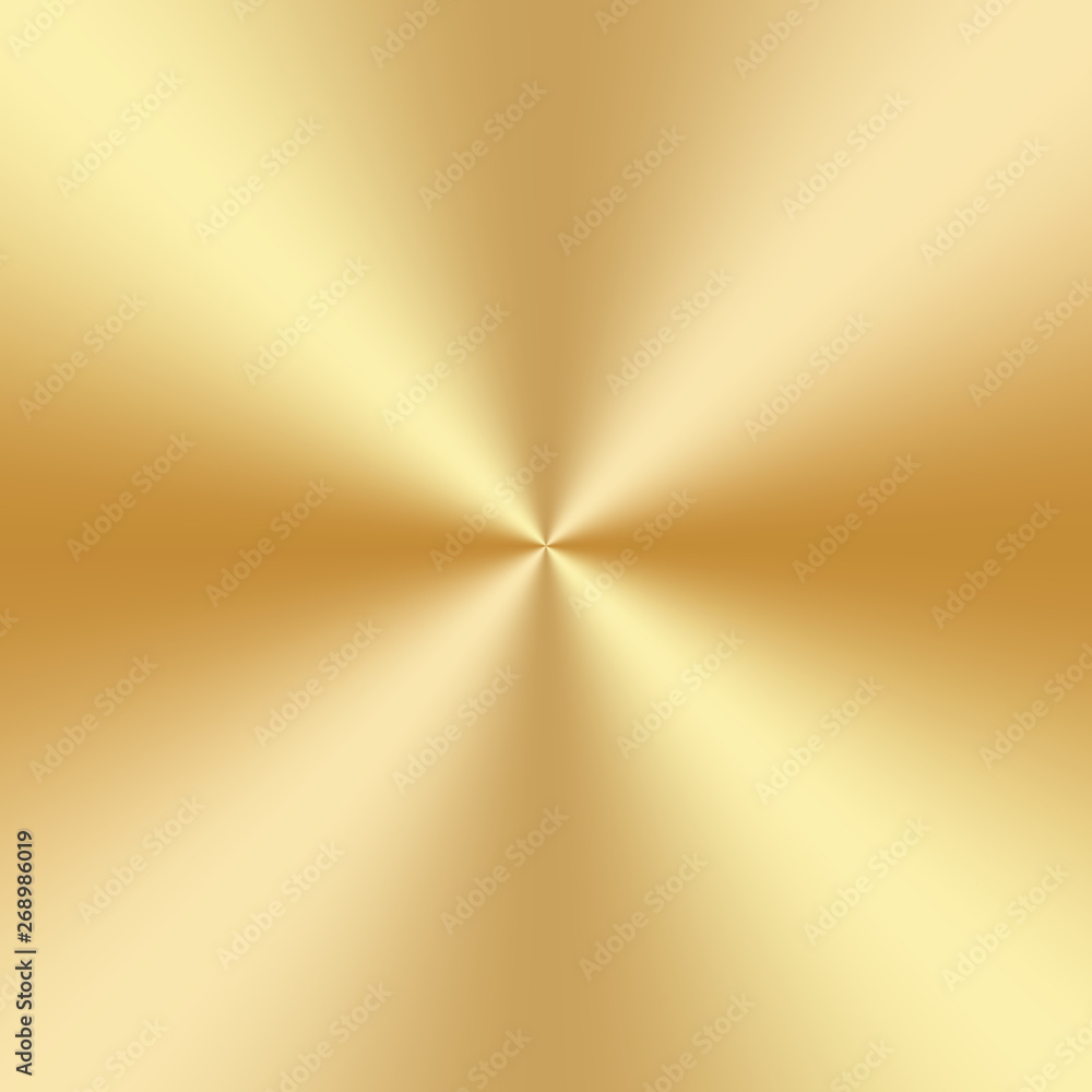 Gold foil texture gradation background. Vector conical shiny and ...