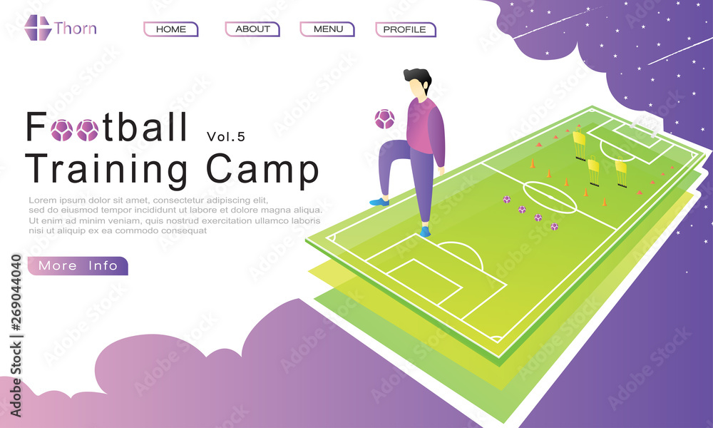 website design, landing page, UI, UX, banner with the isometric concept ...