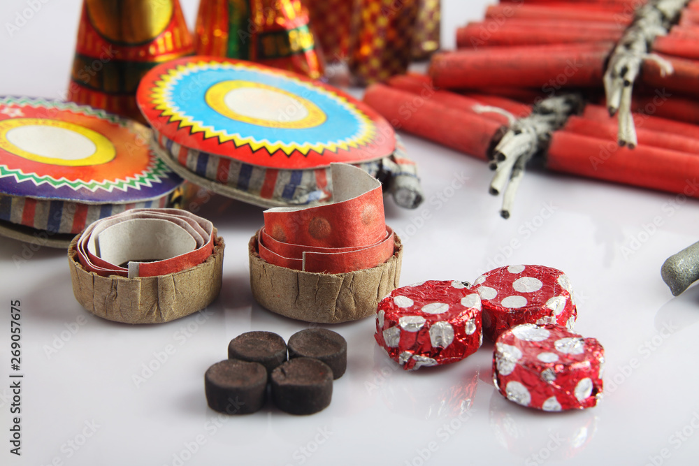 Indian Traditional Fire crackers during Diwali festival Stock Photo ...