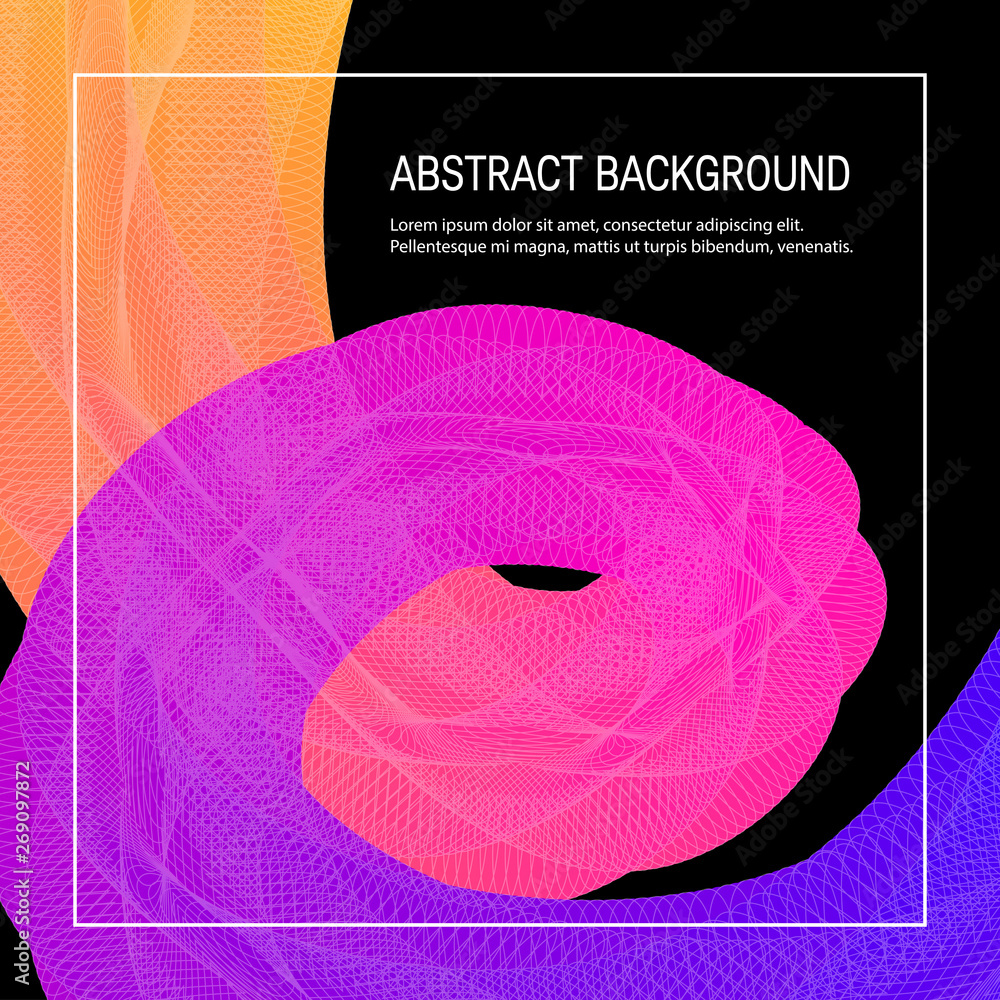 Square gradient background, 3d vector cover design Stock Vector | Adobe ...