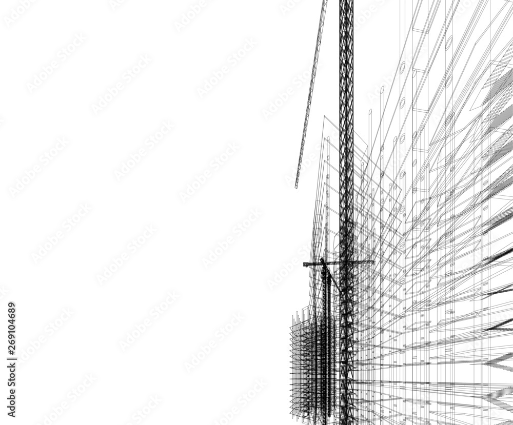 building construction site, vector illustration Stock Vector | Adobe Stock