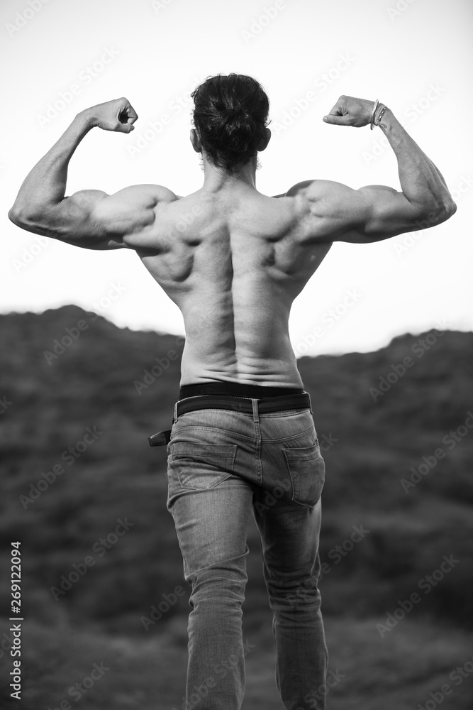 Male Model Back Muscles