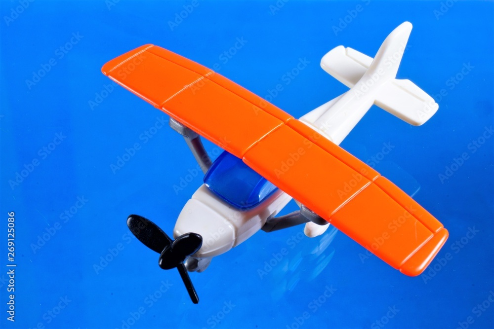 Children's toy airplane - miniature, reduced model, collectible. The ...