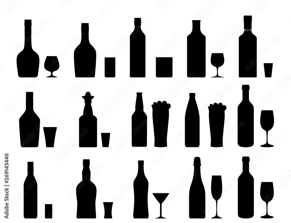 Liquor Bottle Silhouette