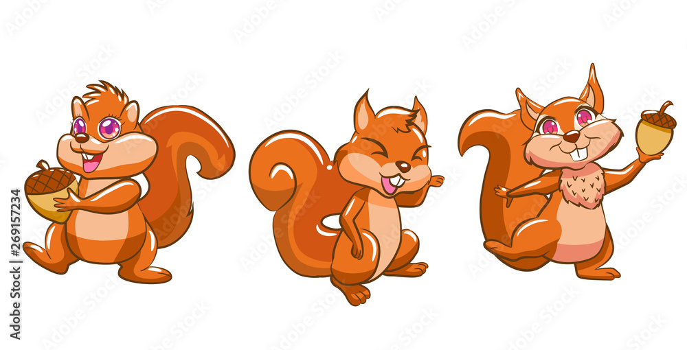 Squirrel Vector Clipart Design Stock Vector Adobe Stock
