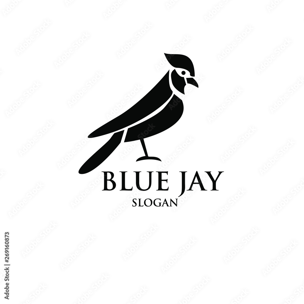 blue jay bird logo icon designs vector illustration Stock Vector ...