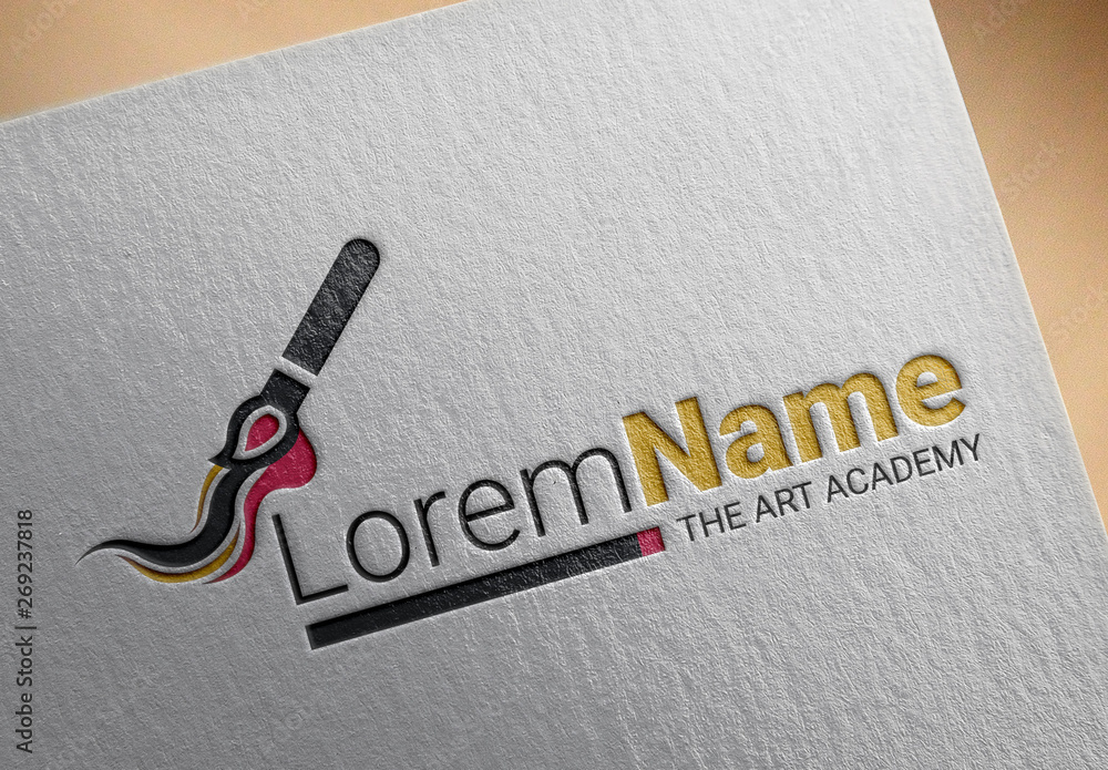 Abstract Logo Layout with Paintbrush Stock Template | Adobe Stock