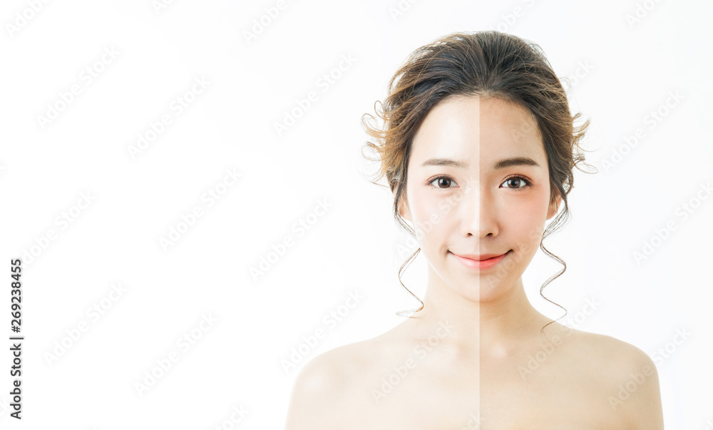 Asian Girl Half Face Makeup | Saubhaya Makeup