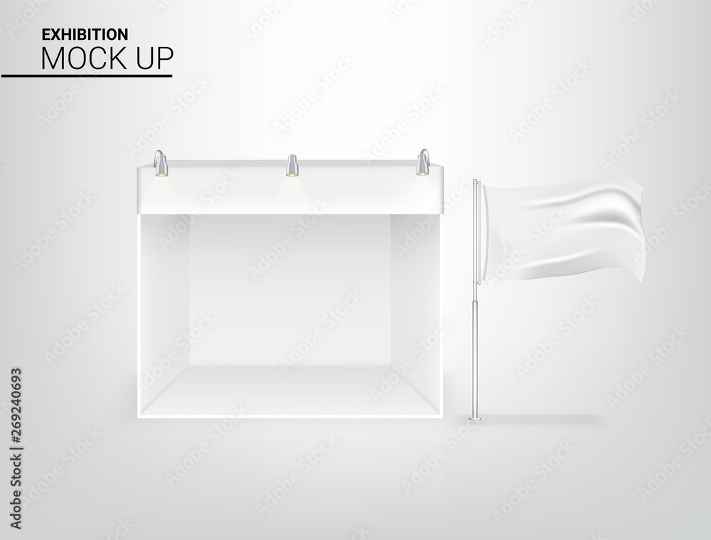 3D Mock up Realistic Tent Display POP Booth for Shop Sale Marketing ...