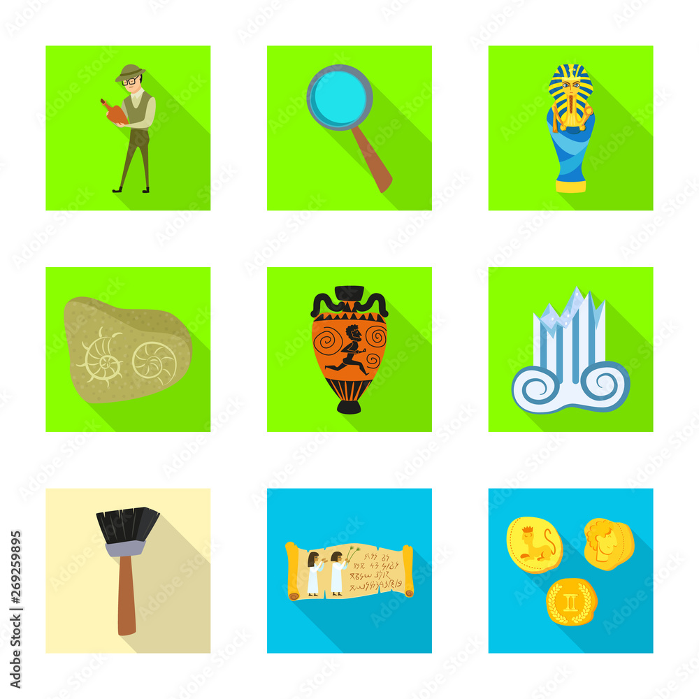 Vector illustration of story and items icon. Collection of story and ...