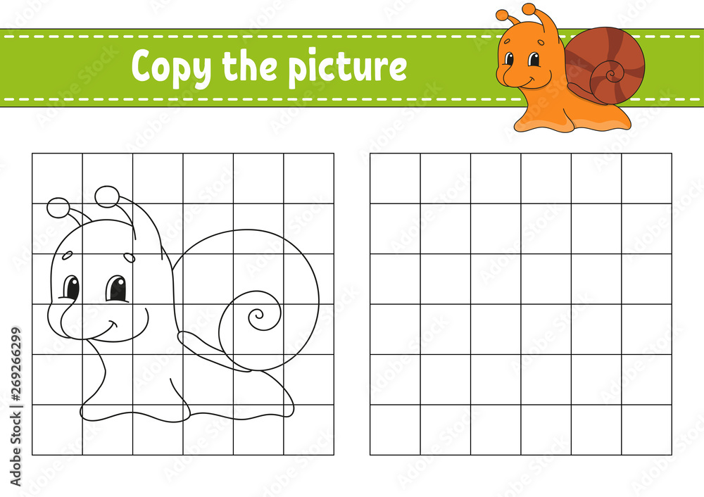 Copy the picture. Coloring book pages for kids. Education developing ...