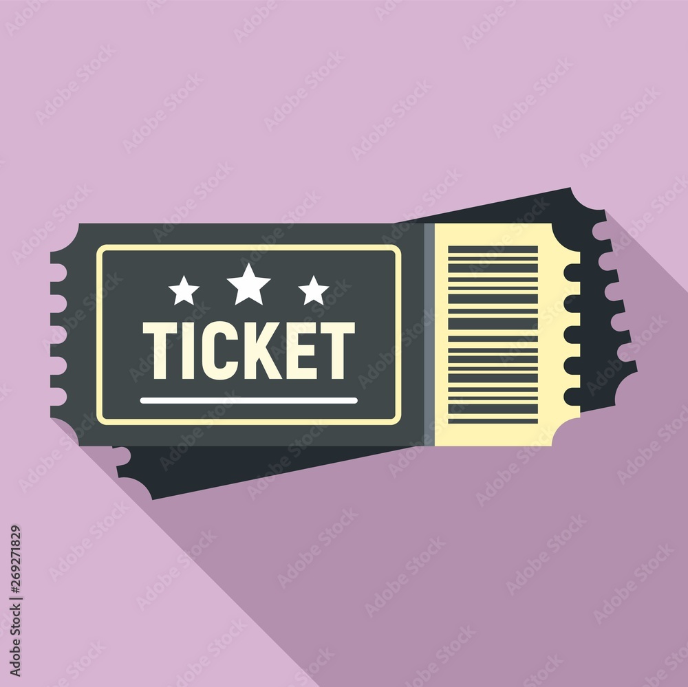 Arena ticket icon. Flat illustration of arena ticket vector icon for ...
