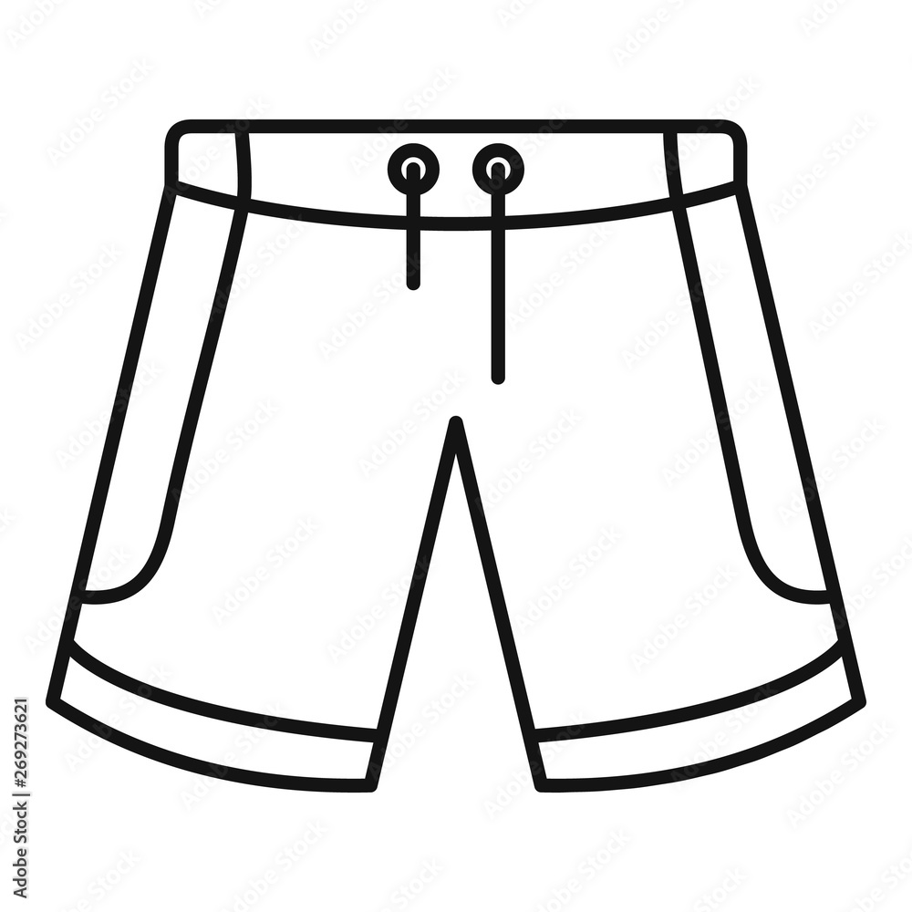 Basketball shorts icon. Outline basketball shorts vector icon for web ...