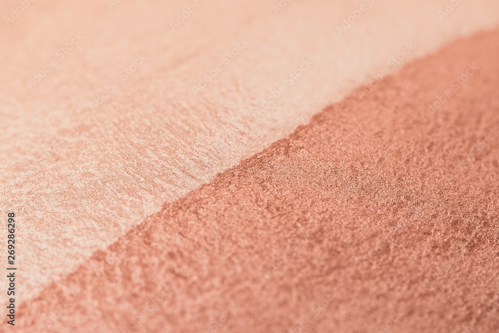 Skin tone powder, macro image of cosmetics, two-tone bronzer and ...