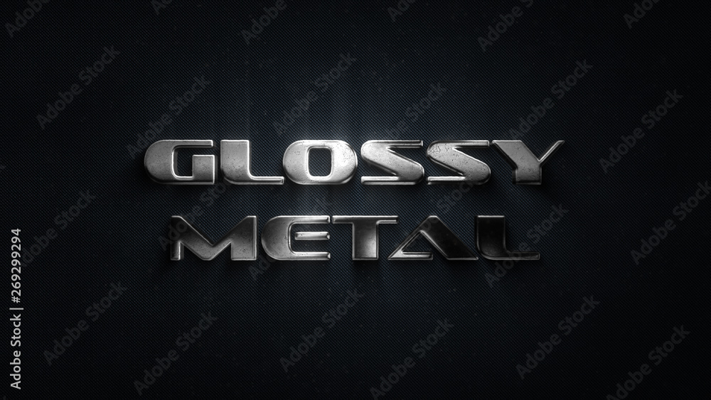 Glossy Metal Titles Stock Template | Adobe Stock
