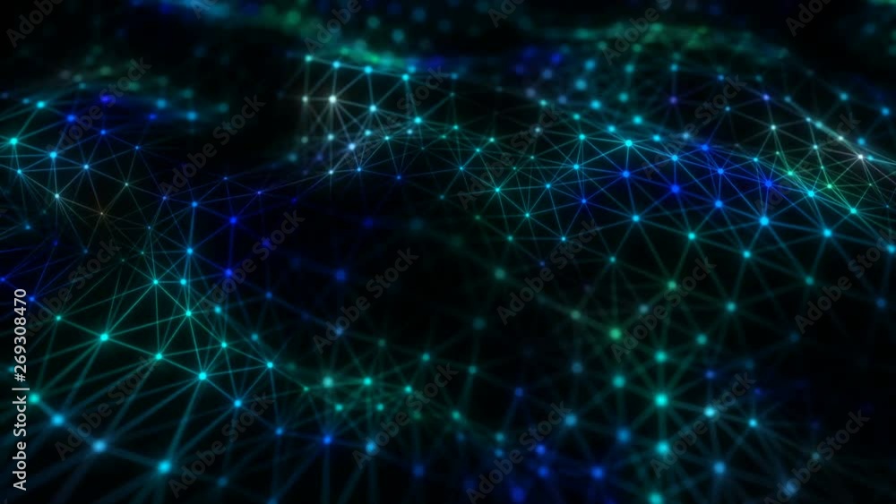 Digital Audio Waveform.Digital network Evolving digital flag. Stock ...