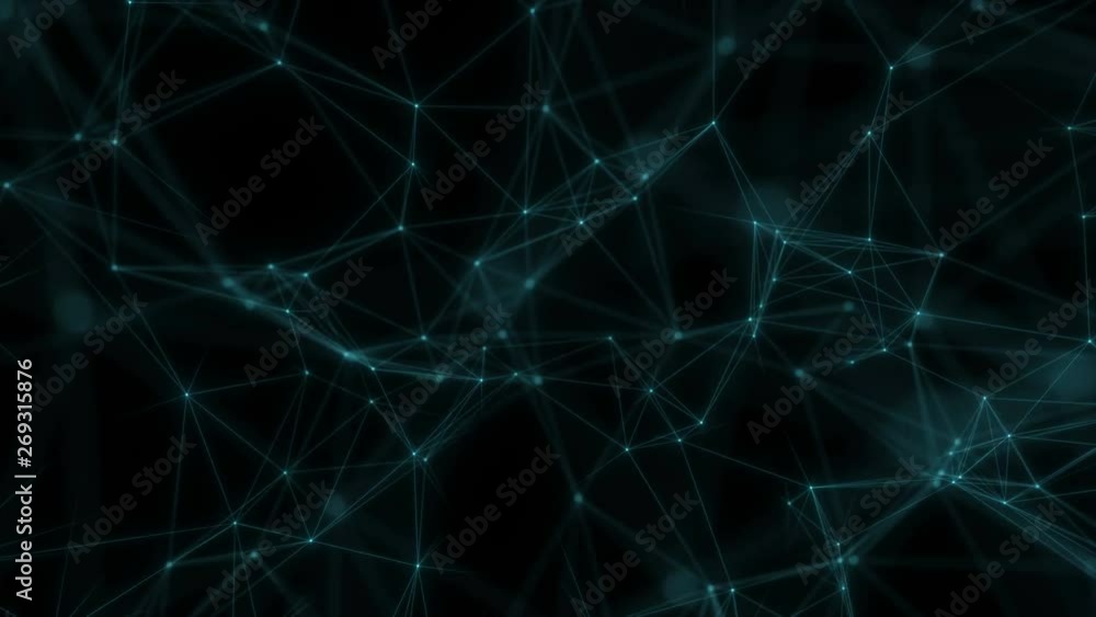 Abstract digital data nodes and connection paths within any type of network or system of ...