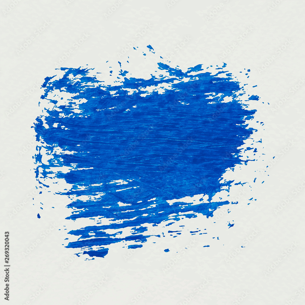 Blue paint brush stroke Stock Vector | Adobe Stock