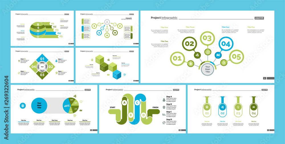 Set of management or teamwork concept infographic charts. Business ...