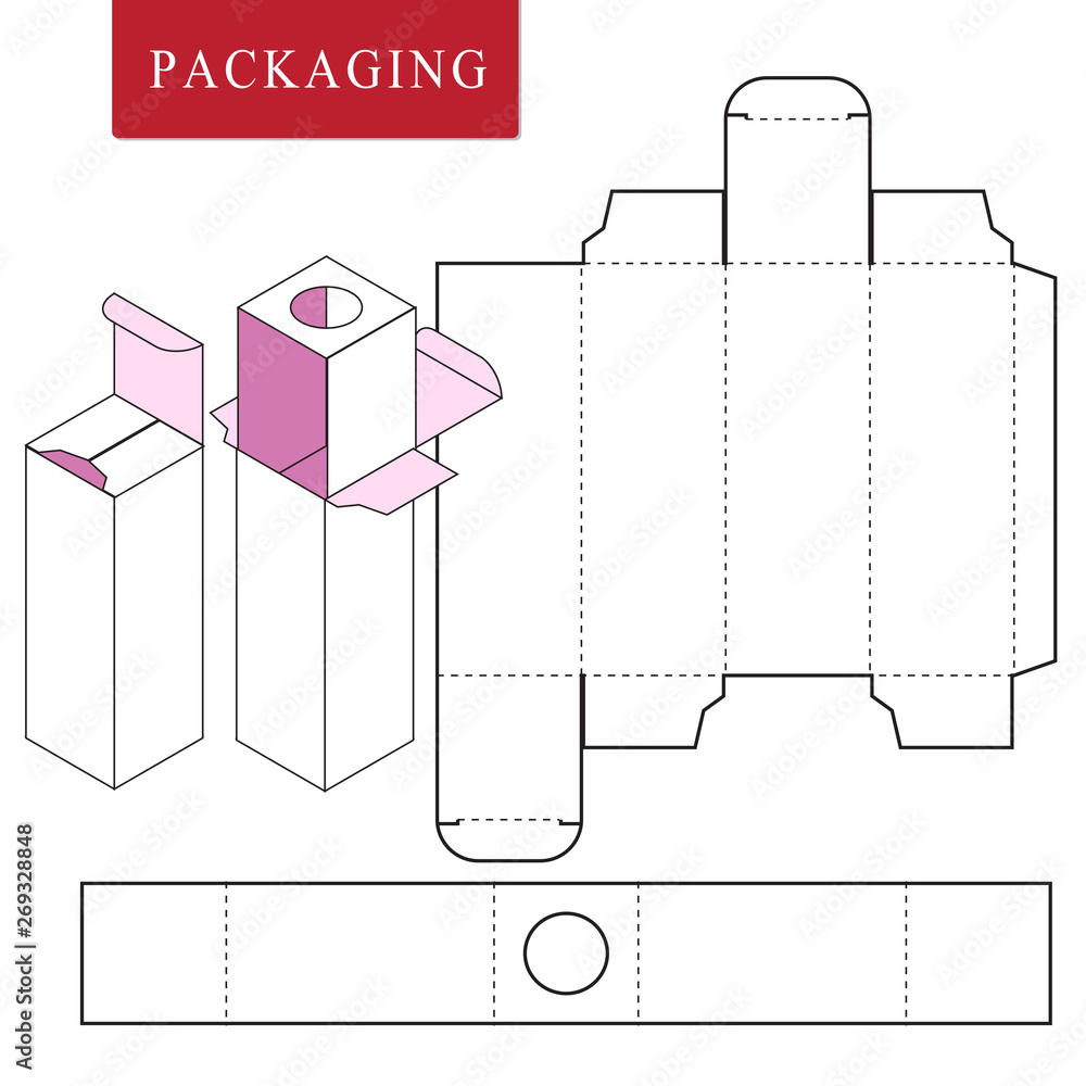 Packaging Design.Vector Illustration of Box.Package Template. Isolated ...
