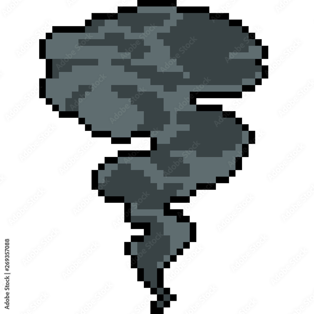 vector pixel art smoke cloud Stock Vector | Adobe Stock