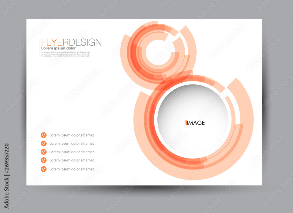 Landscape wide flyer template. Billboard banner abstract background ...
