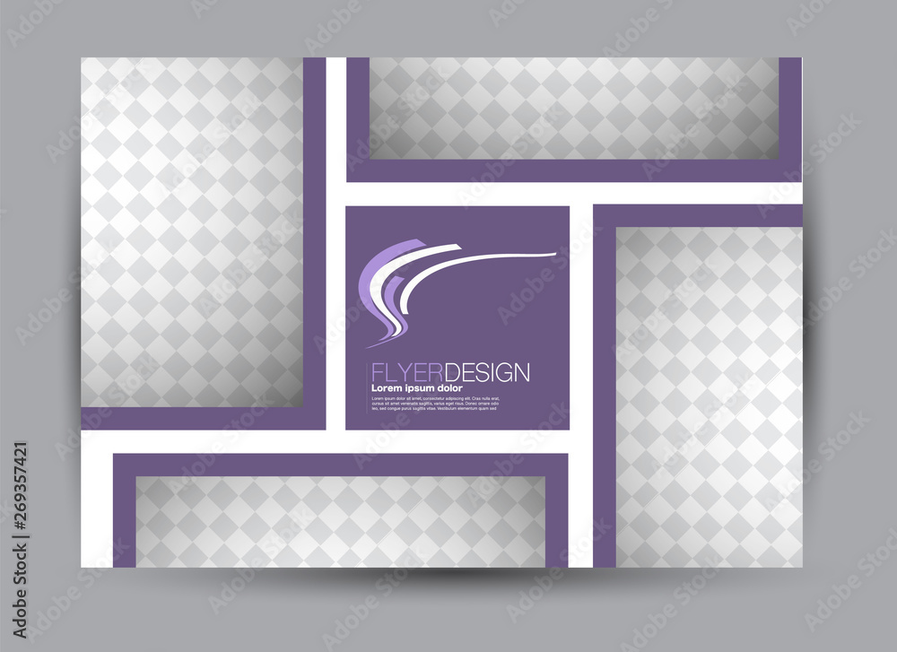 Landscape wide flyer template. Billboard banner abstract background ...
