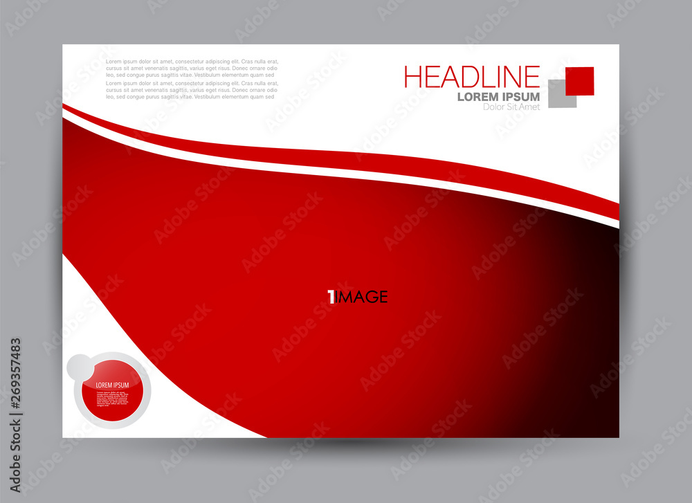 Landscape wide flyer template. Billboard banner abstract background ...