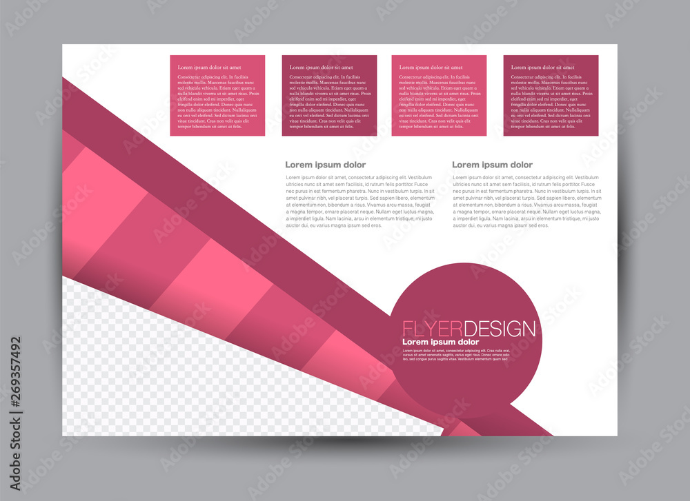Landscape wide flyer template. Billboard banner abstract background ...