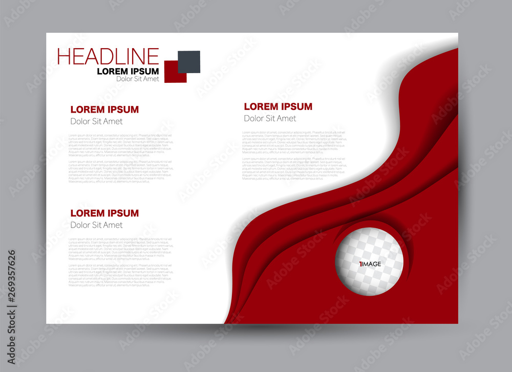 Landscape wide flyer template. Billboard banner abstract background ...