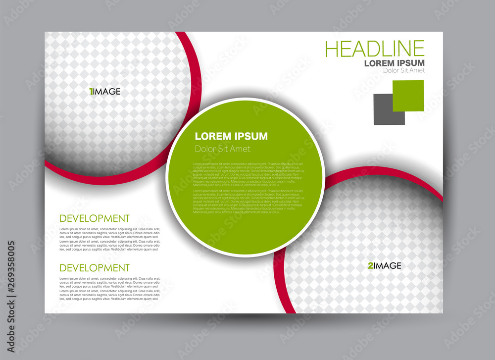 Landscape wide flyer template. Billboard banner abstract background ...