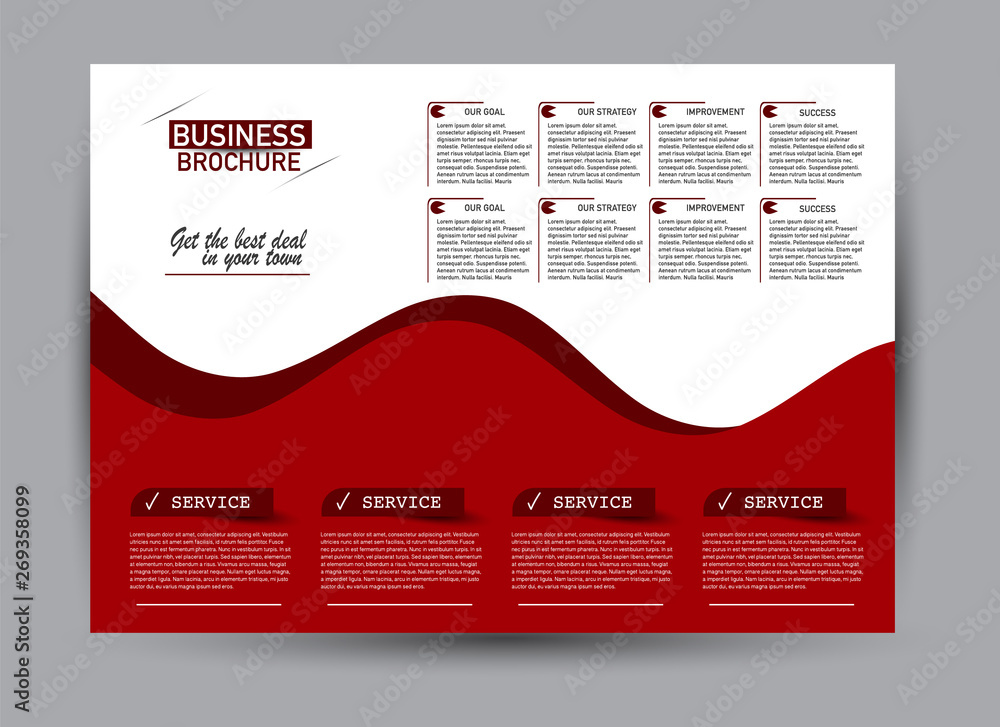 Landscape wide flyer template. Billboard banner abstract background ...