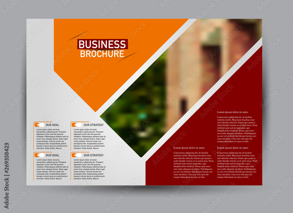 Landscape wide flyer template. Billboard banner abstract background ...